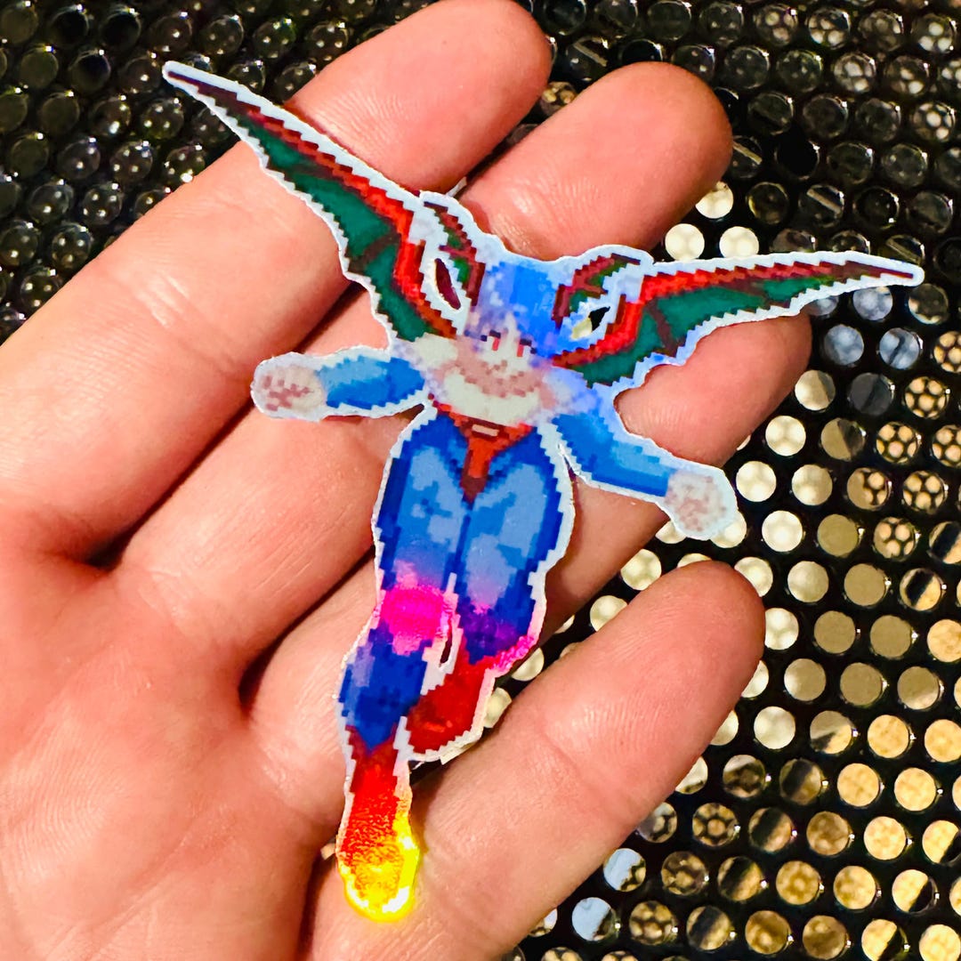 Lilith Darkstalkers Pixel Art Holographic Sticker - Etsy