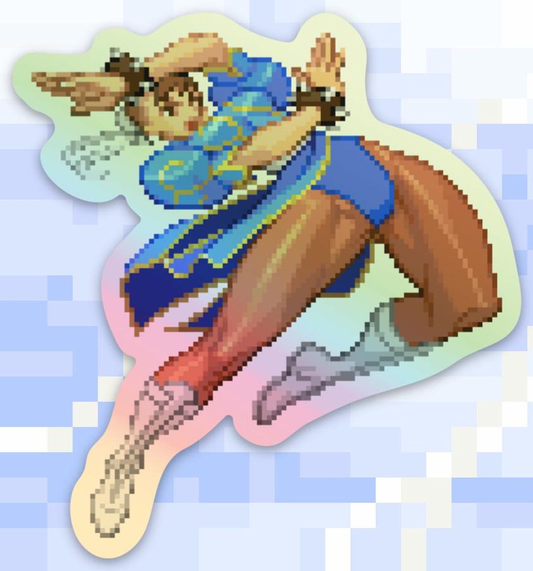 Chun Li Holographic Sticker - Etsy