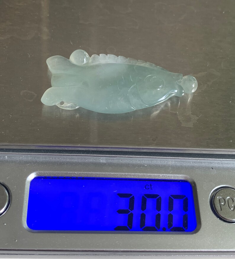 Icy Koi Fish Jadeite Pendant Certified 100% Natural Grade A - Etsy