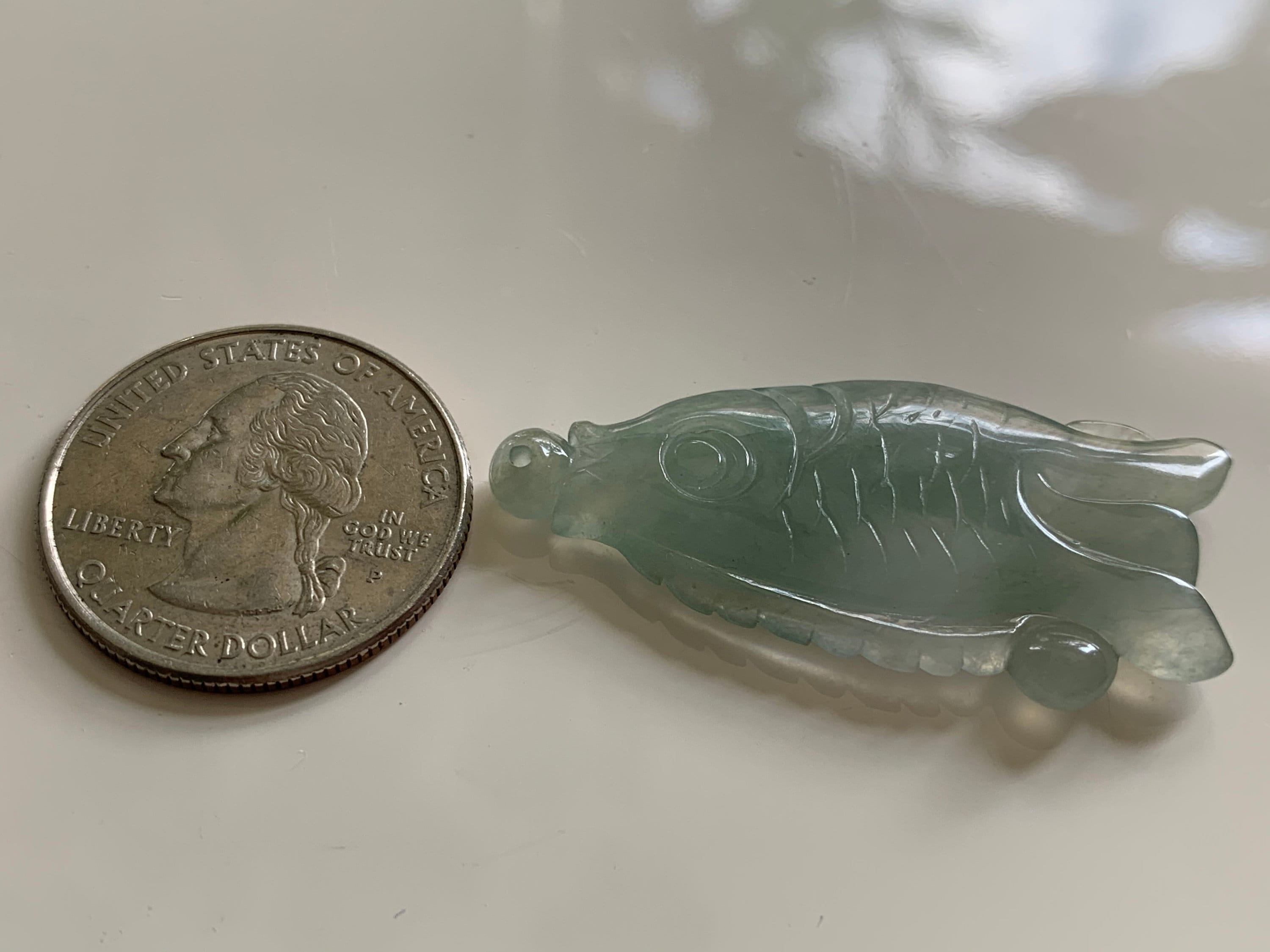 Icy Koi Fish Jadeite Pendant Certified 100% Natural Grade A - Etsy