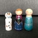 Frozen Peg Dolls Elsa Anna Peg Dolls Olaf Peg Doll - Etsy