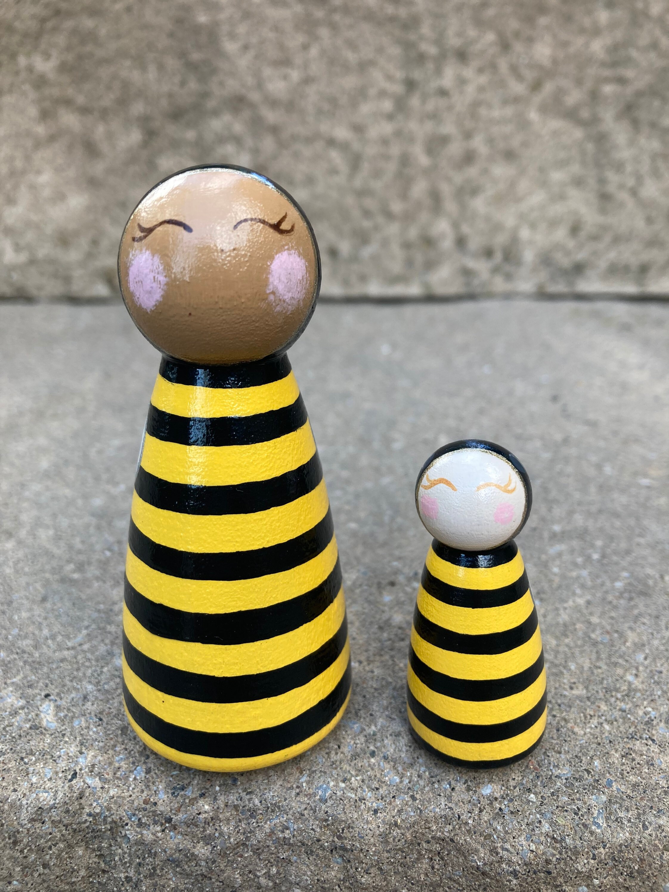 Bee Peg Doll Bumblebee Peg Doll Bee Toy Bee Collectible | Etsy