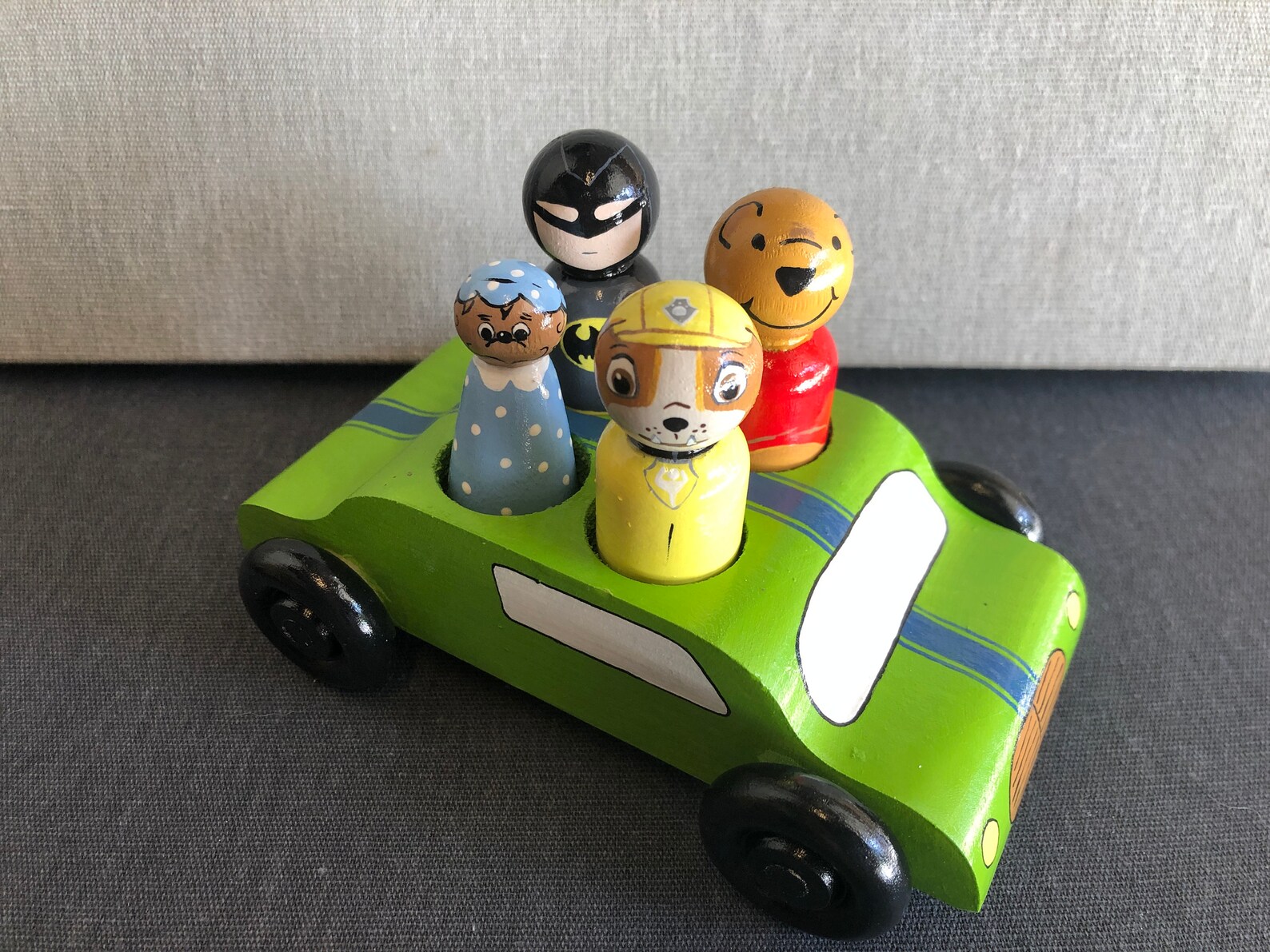 Handpainted Wooden Peg Doll Toy Car With or Without Peg Dolls - Etsy