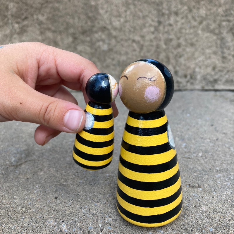 Bee Peg Doll - Etsy