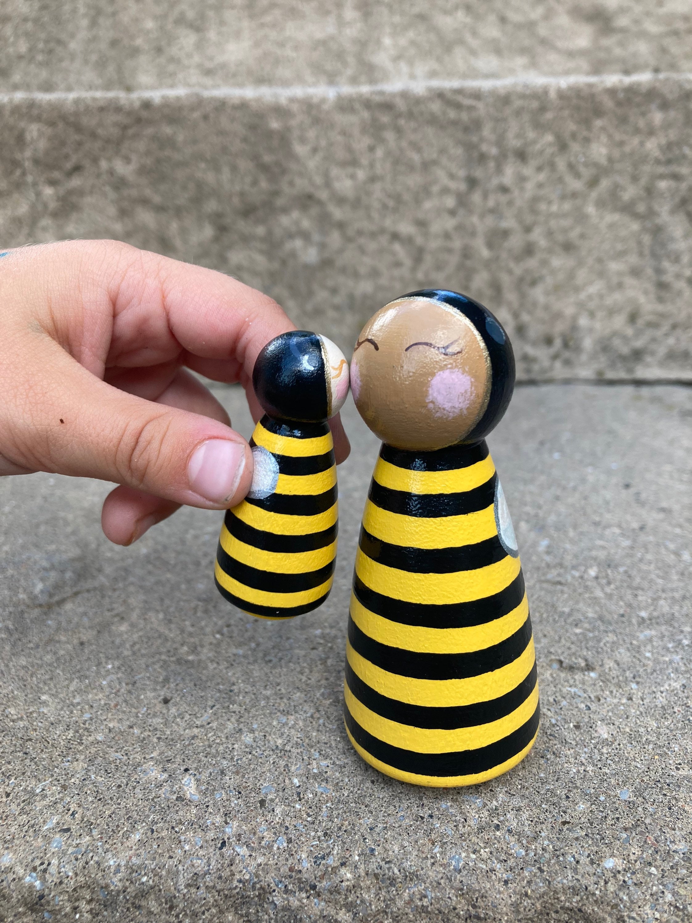 Bee Peg Doll Bumblebee Peg Doll Bee Toy Bee Collectible | Etsy