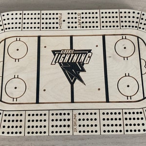 Hockey Rink Crib Board - Laser Cut and Engraved With Your Favourite ...