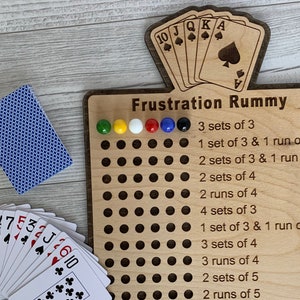 Frustration Rummy, Marble and Card Game, Family Games Night, Phase 10 ...