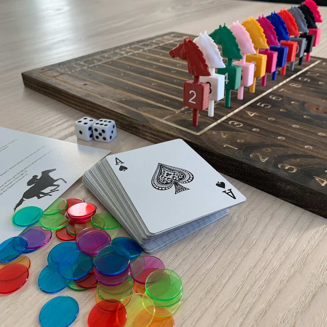 Horse Race Board Game Dice and Card Game Multiple Player | Etsy