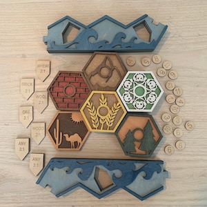 Resource Building Board Game, Game Board Only, Family Games Night - Etsy