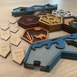 Resource Building Board Game, Game Board Only, Family Games Night - Etsy