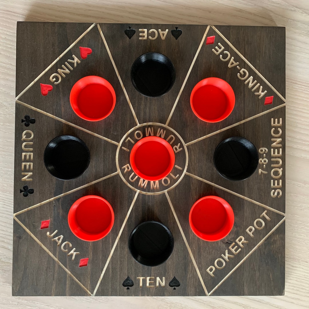 Rummoli Wooden Board Game With Removable Cups - Etsy