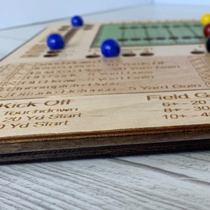 Football Dice Game Wooden Board Game, Family Game Night, Board Game ...