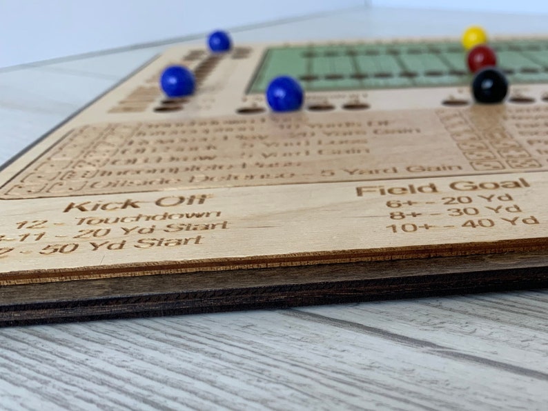 Football Dice Game Wooden Board Game, Family Game Night, Board Game ...