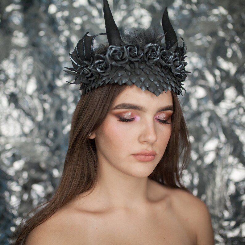 Horns headband Dragon headband Halloween headband fantasy | Etsy