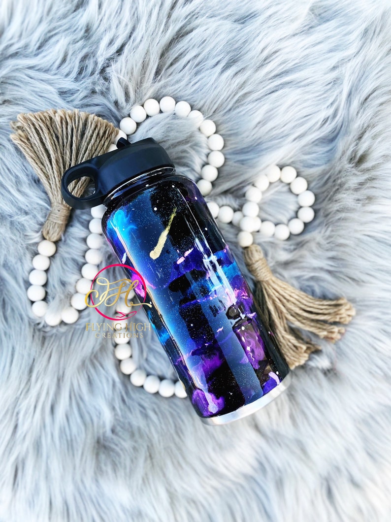 Alcohol Ink Galaxy Glitter Tumbler Galaxy Tumbler Nebula - Etsy