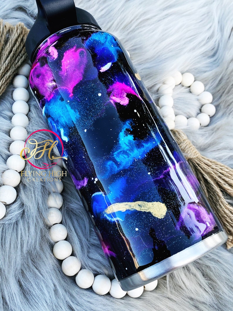 Alcohol Ink Galaxy Glitter Tumbler Galaxy Tumbler Nebula - Etsy