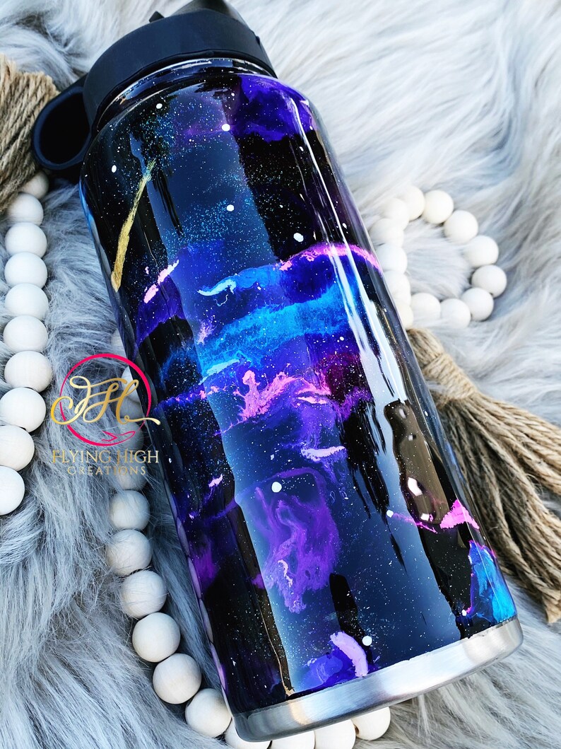 Alcohol Ink Galaxy Glitter Tumbler Galaxy Tumbler Nebula - Etsy