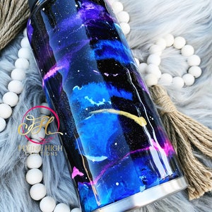 Alcohol Ink Galaxy Glitter Tumbler Galaxy Tumbler Nebula - Etsy