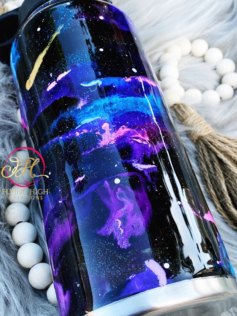 Alcohol Ink Galaxy Glitter Tumbler Galaxy Tumbler Nebula - Etsy