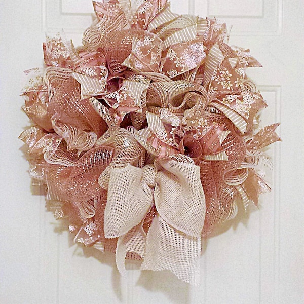 Pink Wreath - Etsy
