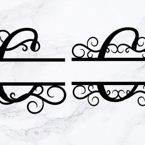 Split Monogram Letter C File Svg Dxf Cutting File for Cameo Cricut ...