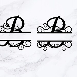 Split Monogram Letter B File Svg Cutting File for Cameo Cricut ...
