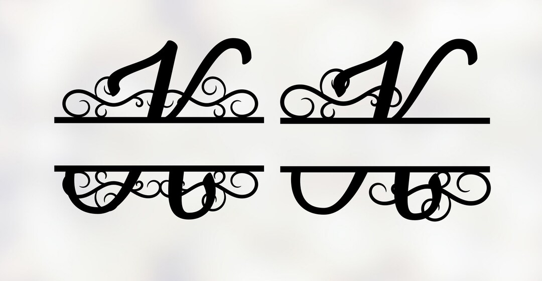 Split Monogram Svgletter K Split Monogram Dxf Cutting File - Etsy UK