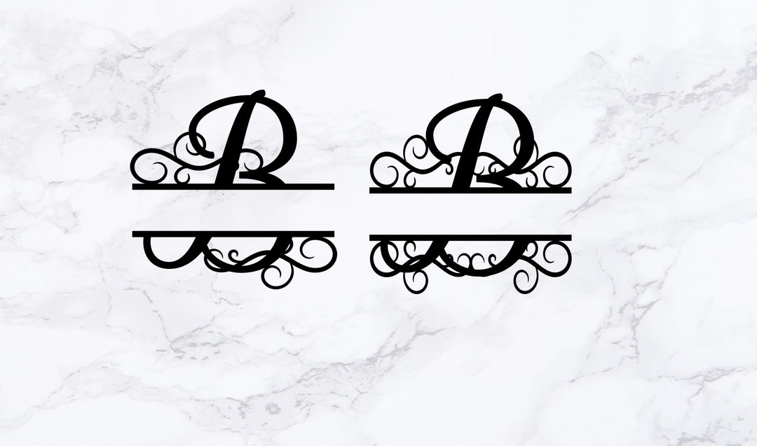 Split Monogram Letter B File Svg Cutting File for Cameo Cricut ...
