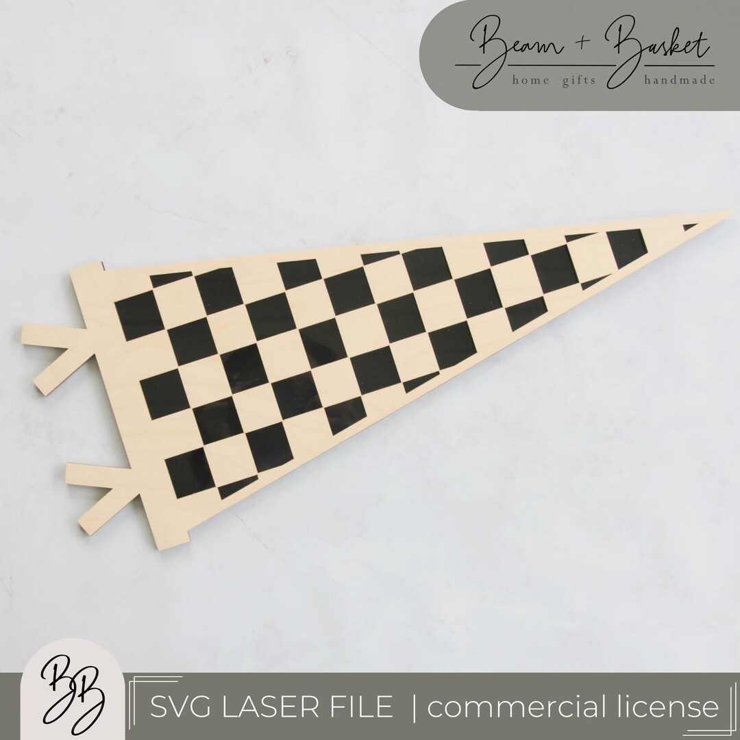 SVG Checker Pennant Banner for Laser Cutting, Racing Birthday Party ...