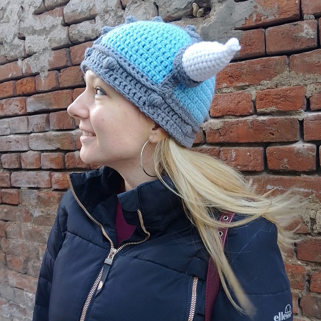 Crochet Viking Helmet Beanie Hat /helmet Hat for Boys and Girls Men and ...