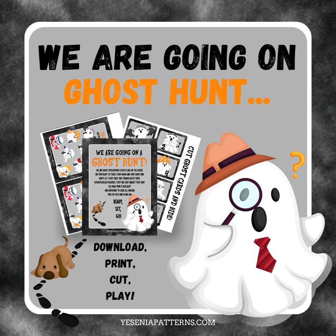 Printable Ghost Scavenger Hunt Game - Halloween Party Game for Kids ...