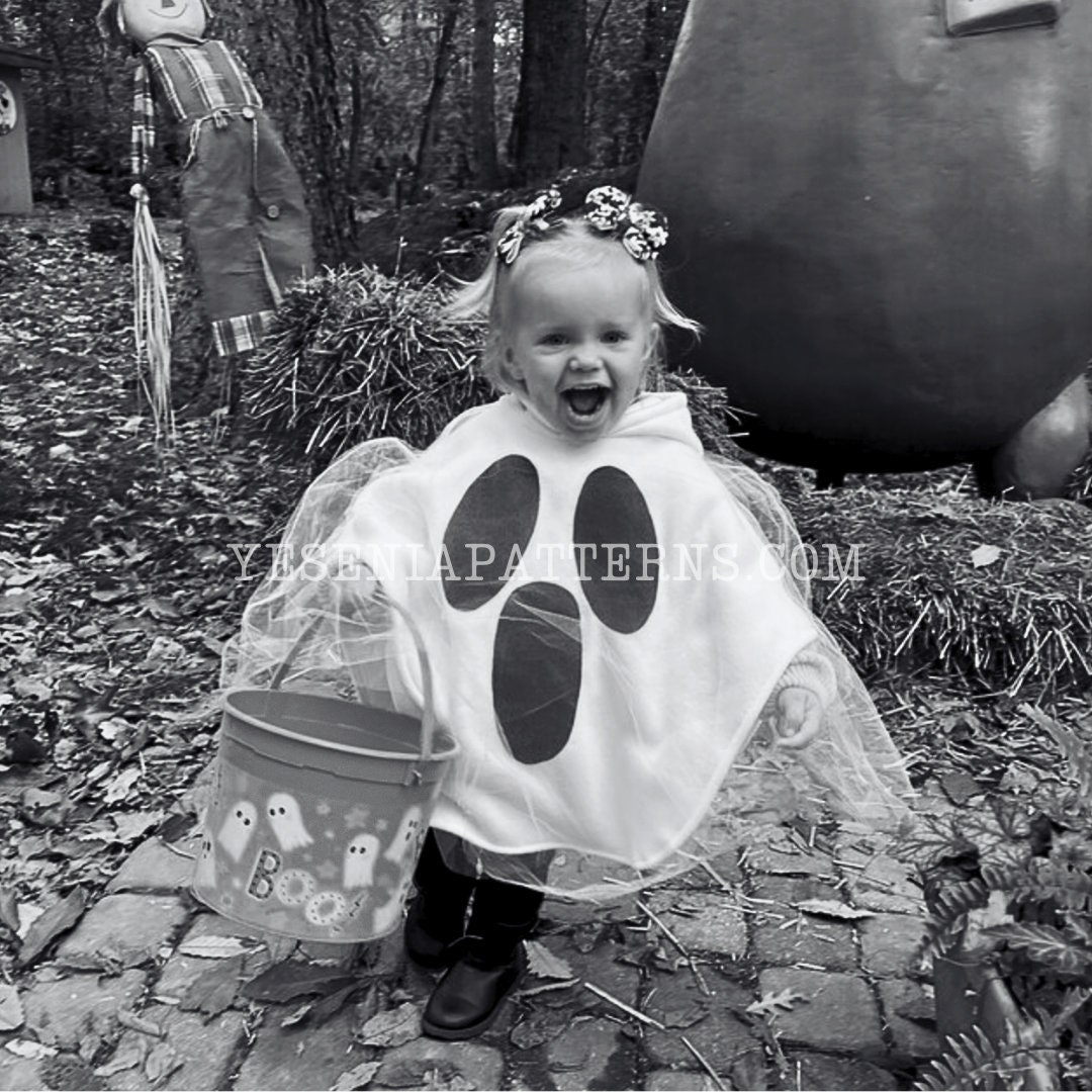 Surprised Floating Ghost Poncho Cape Halloween Costume Toddler - Etsy