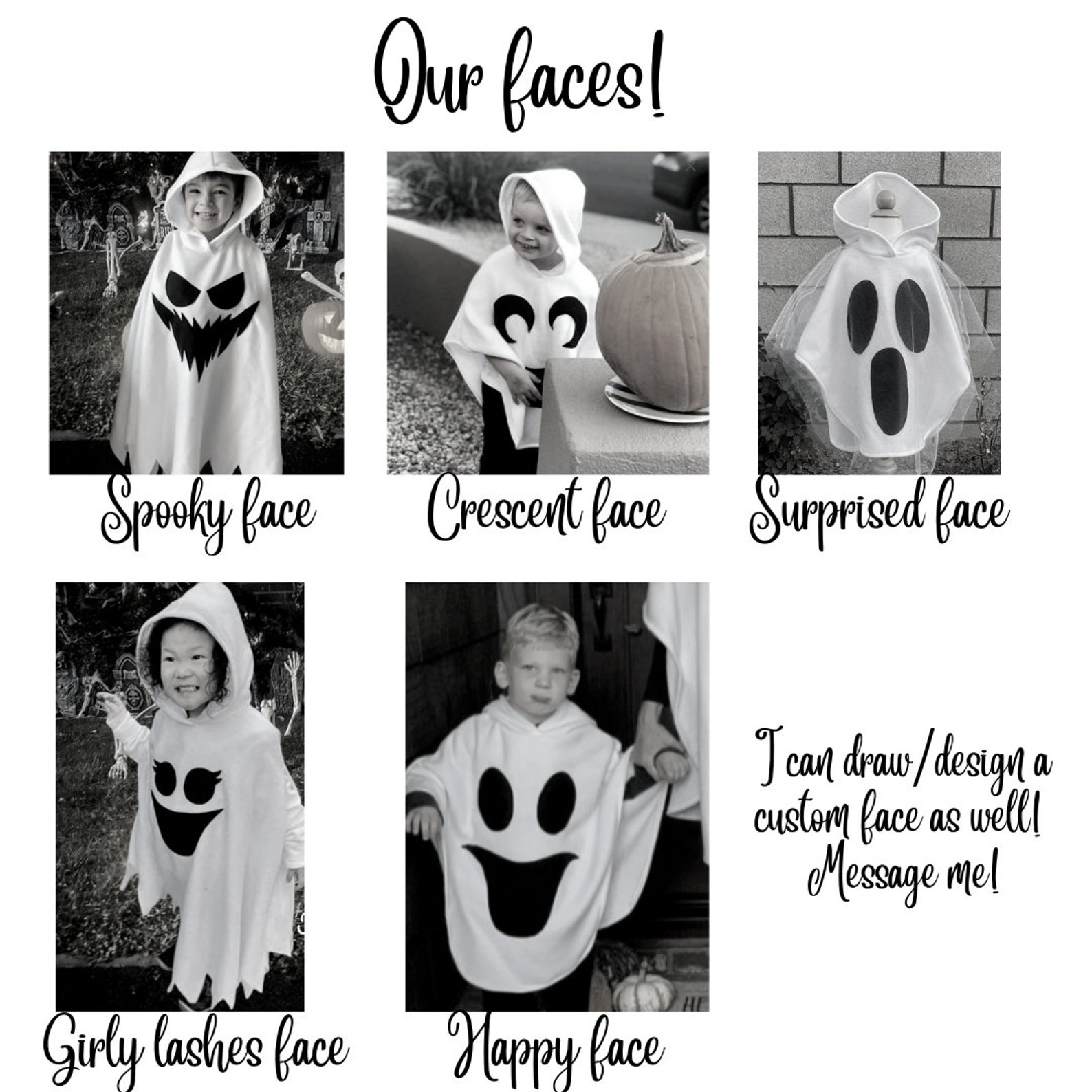 Ghost Poncho With Jagged Edges Halloween Ghost Costume Cape - Etsy