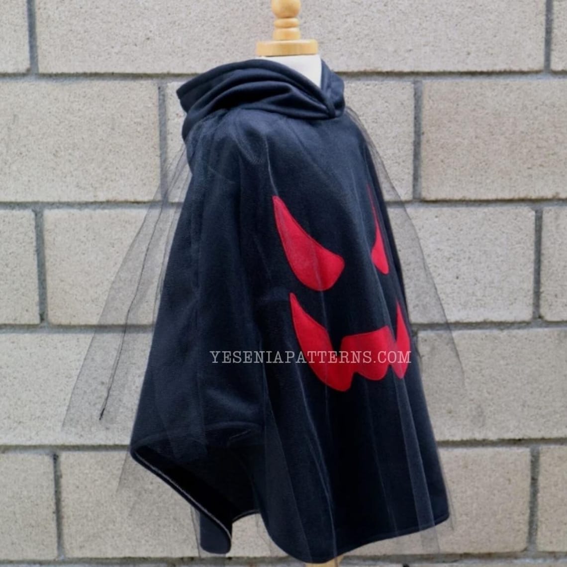 Spooky Floating Ghost Poncho in Red & Black Halloween - Etsy