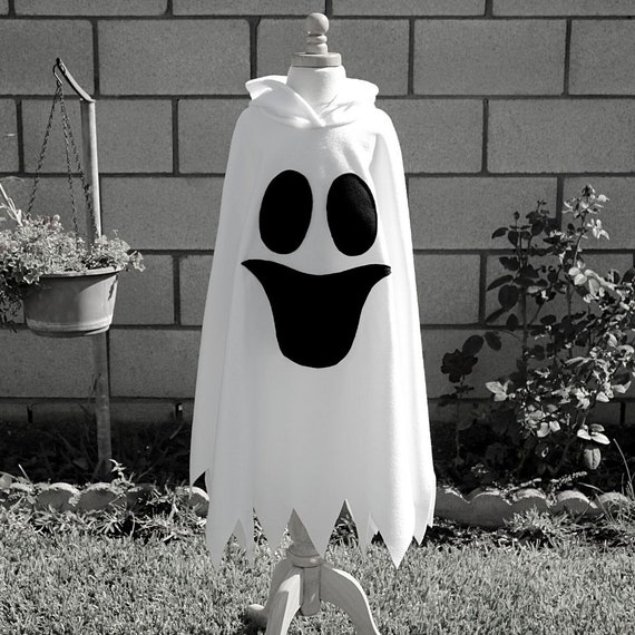 Happy Ghost Poncho With Jagged Edges Halloween Ghost Costume | Etsy