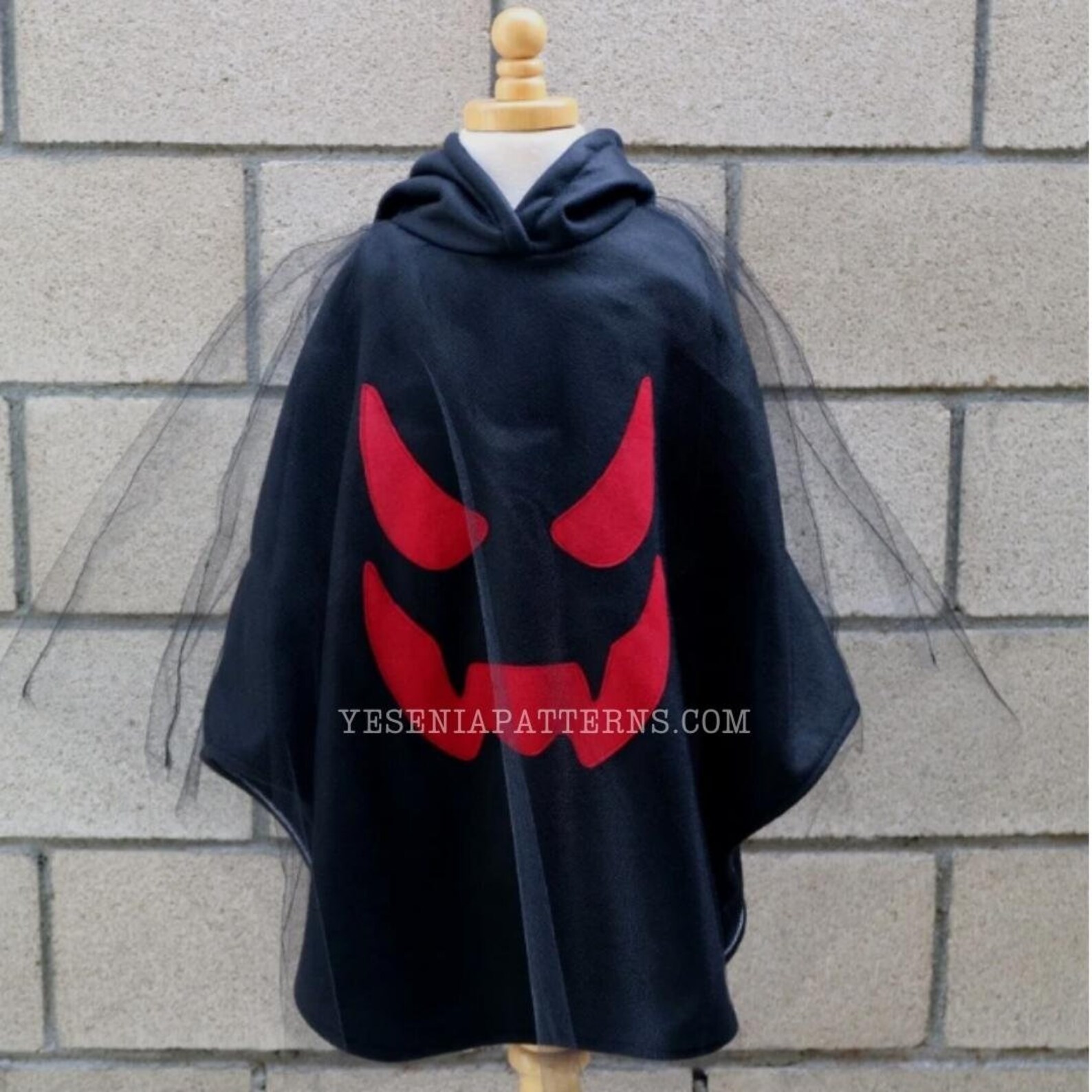 Spooky Floating Ghost Poncho in Red & Black Halloween - Etsy