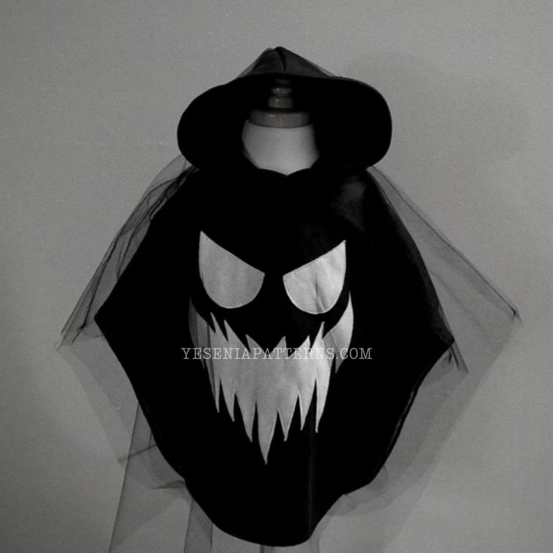 Spooky Floating Ghost Poncho in Black Cape Toddler - Etsy