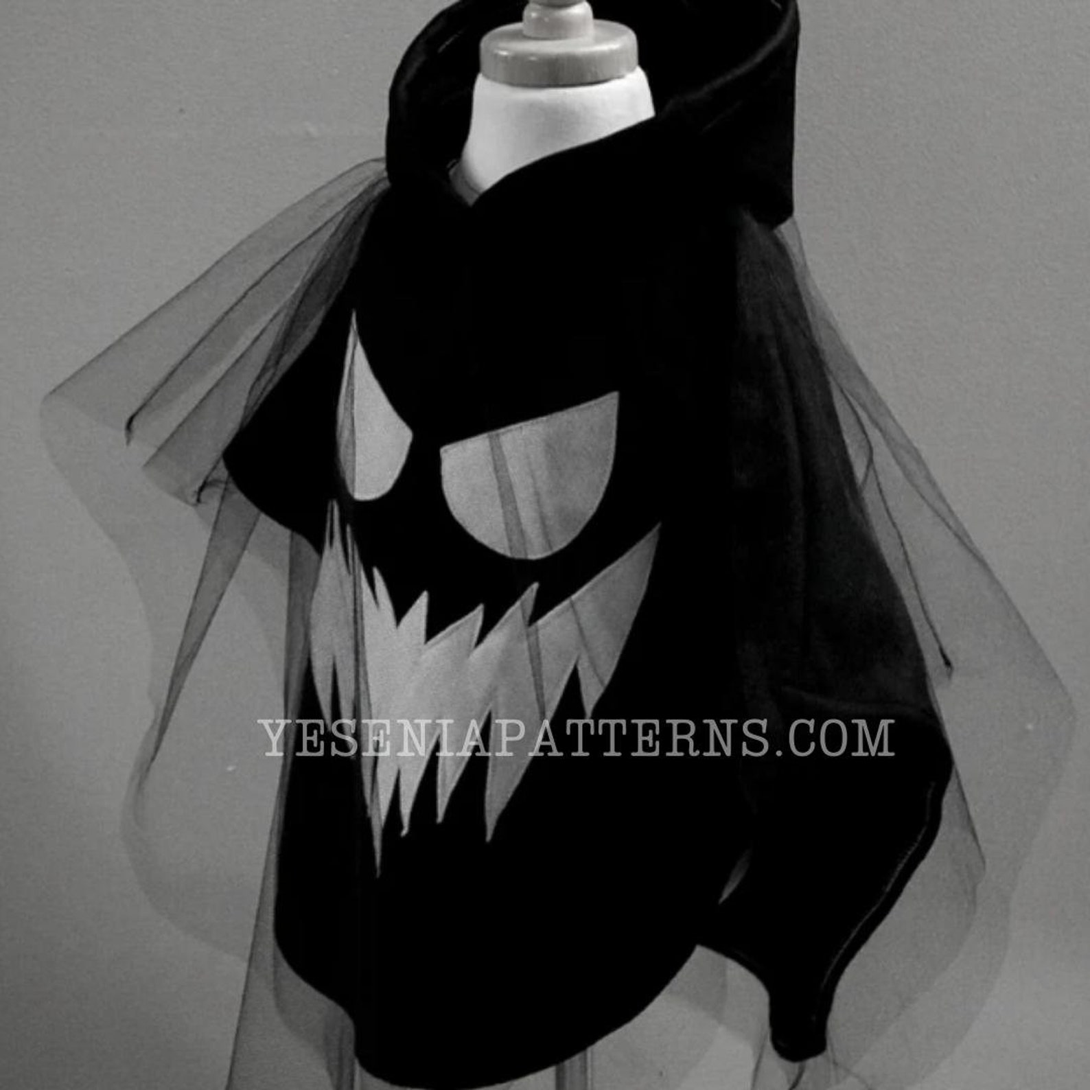 Spooky Floating Ghost Poncho in Black Cape Toddler - Etsy