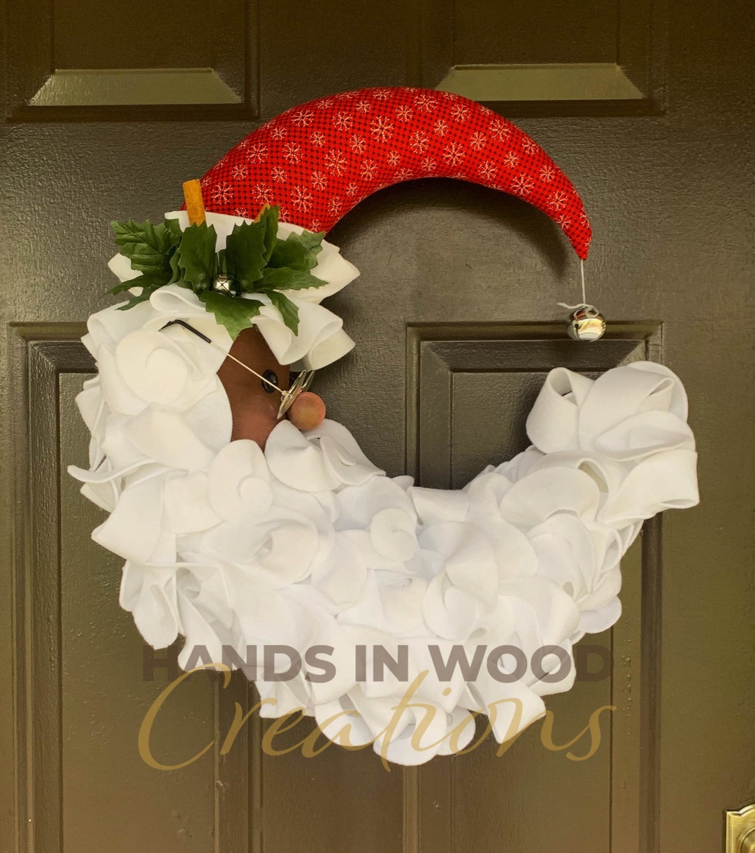 Crescent Moon Shaped Light, Medium, or Dark Skin Tone Fabric Santa for ...