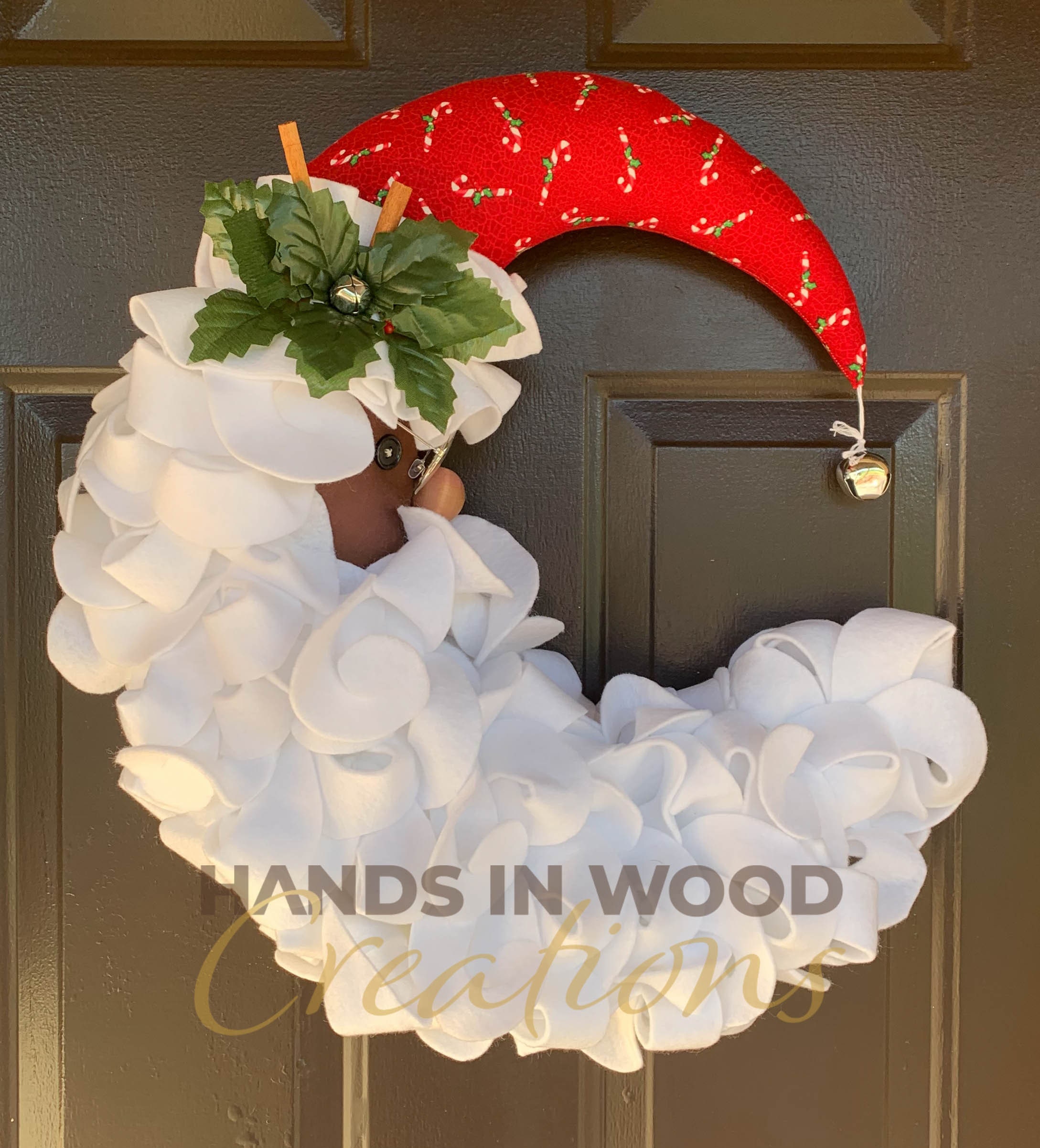 Crescent Moon Shaped Light, Medium, or Dark Skin Tone Fabric Santa for ...