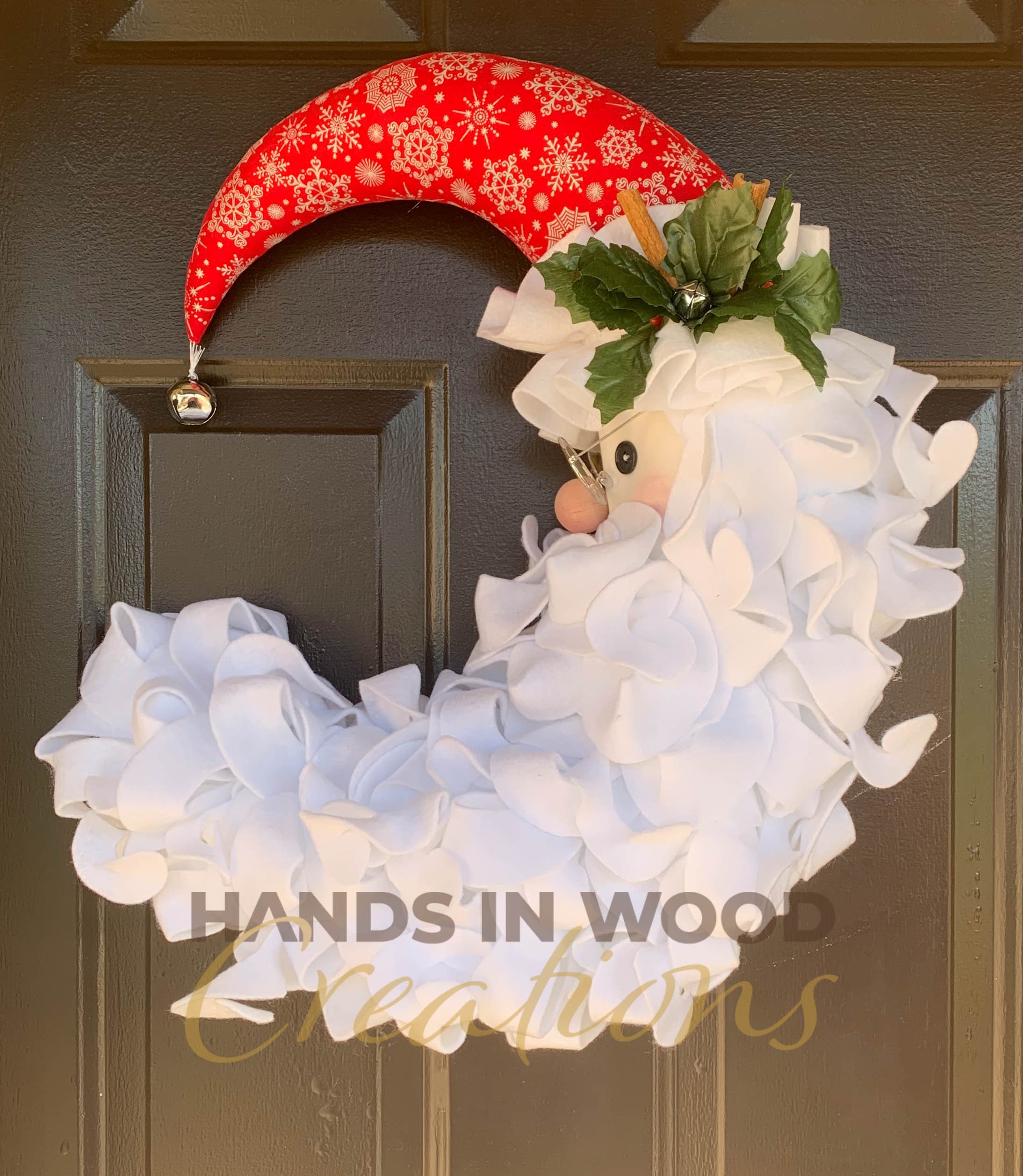 Crescent Moon Shaped Light, Medium, or Dark Skin Tone Fabric Santa for ...