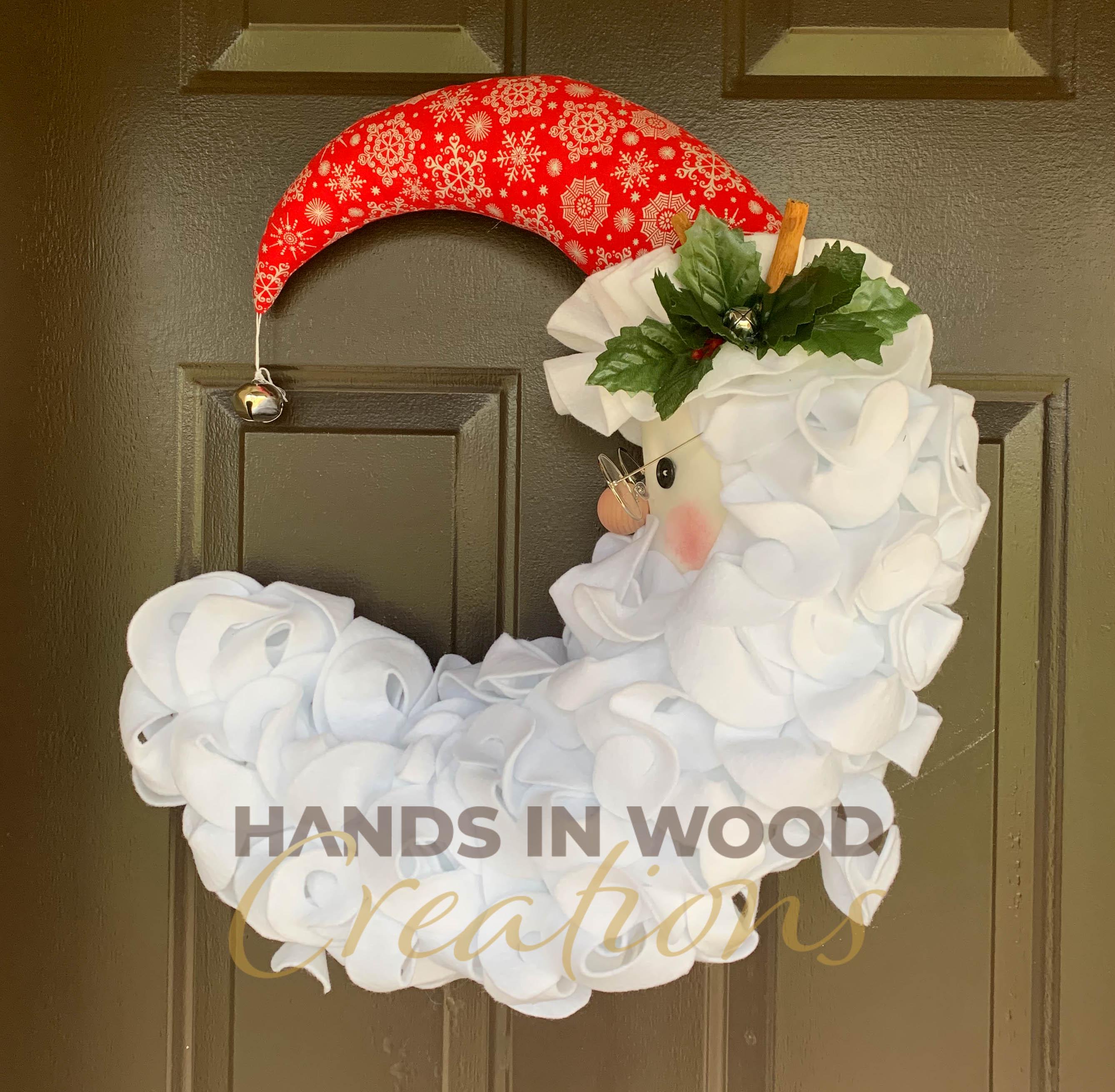 Crescent Moon Shaped Light, Medium, or Dark Skin Tone Fabric Santa for ...