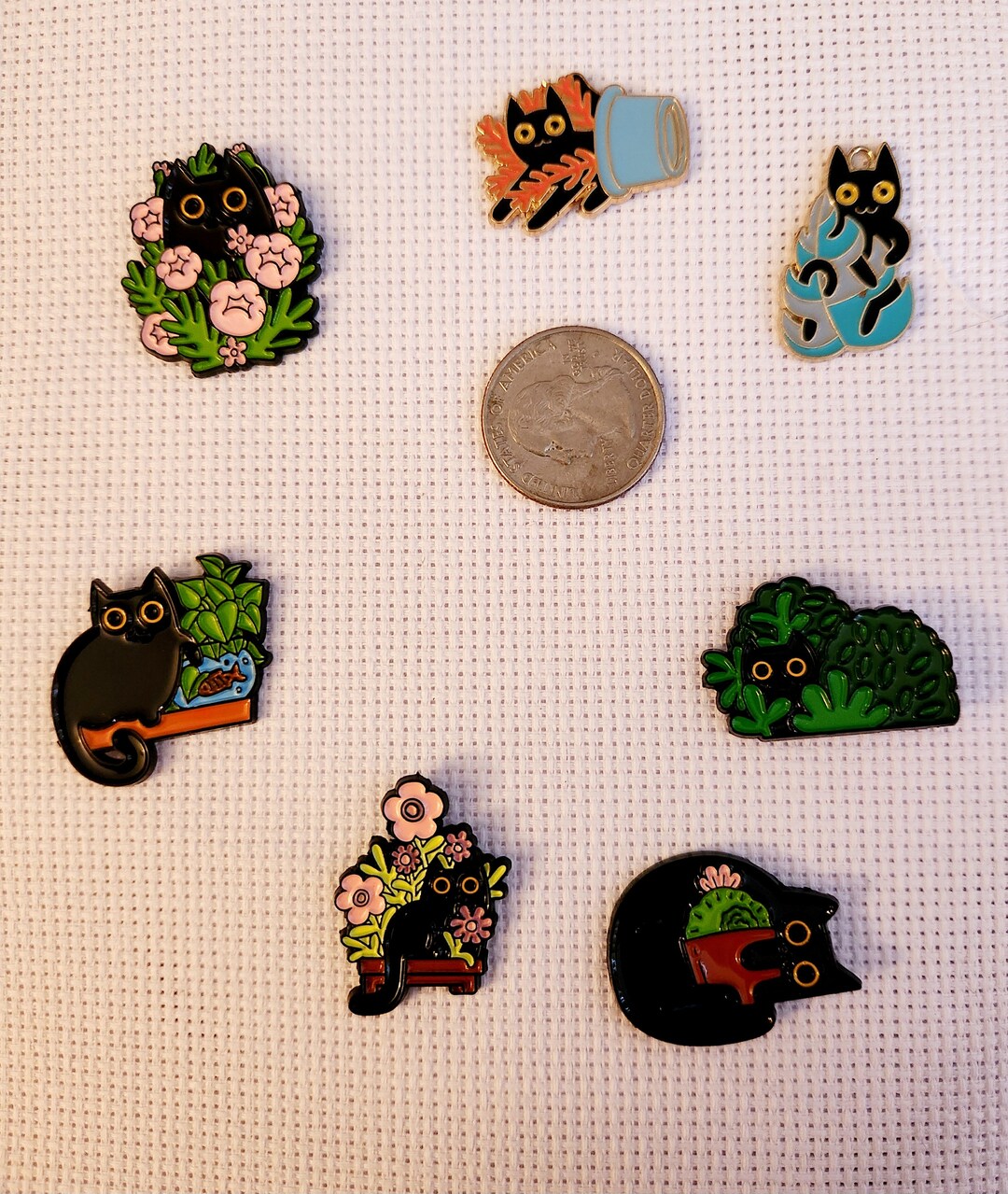 Even More Cats Hiding in Plants Needle Minder - Etsy