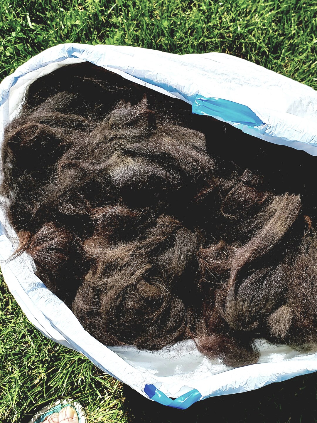 Tumbled Alpaca Fiber - Bay Black 3 Lb 4 Oz 4 1/2 in Staple - Etsy