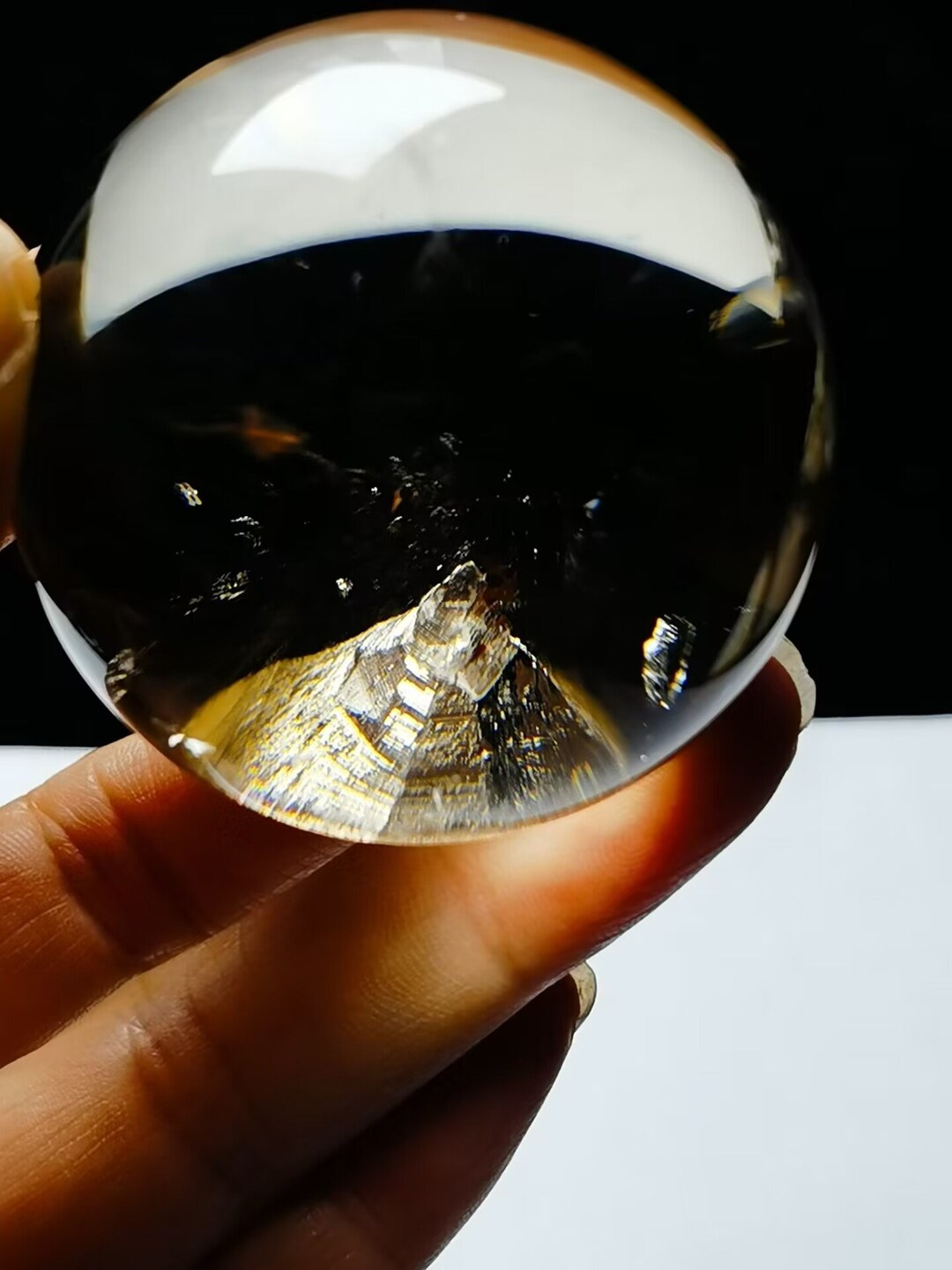 Tibet High Altitude Clear Pyramid Shaped Manifestor Crystal ...