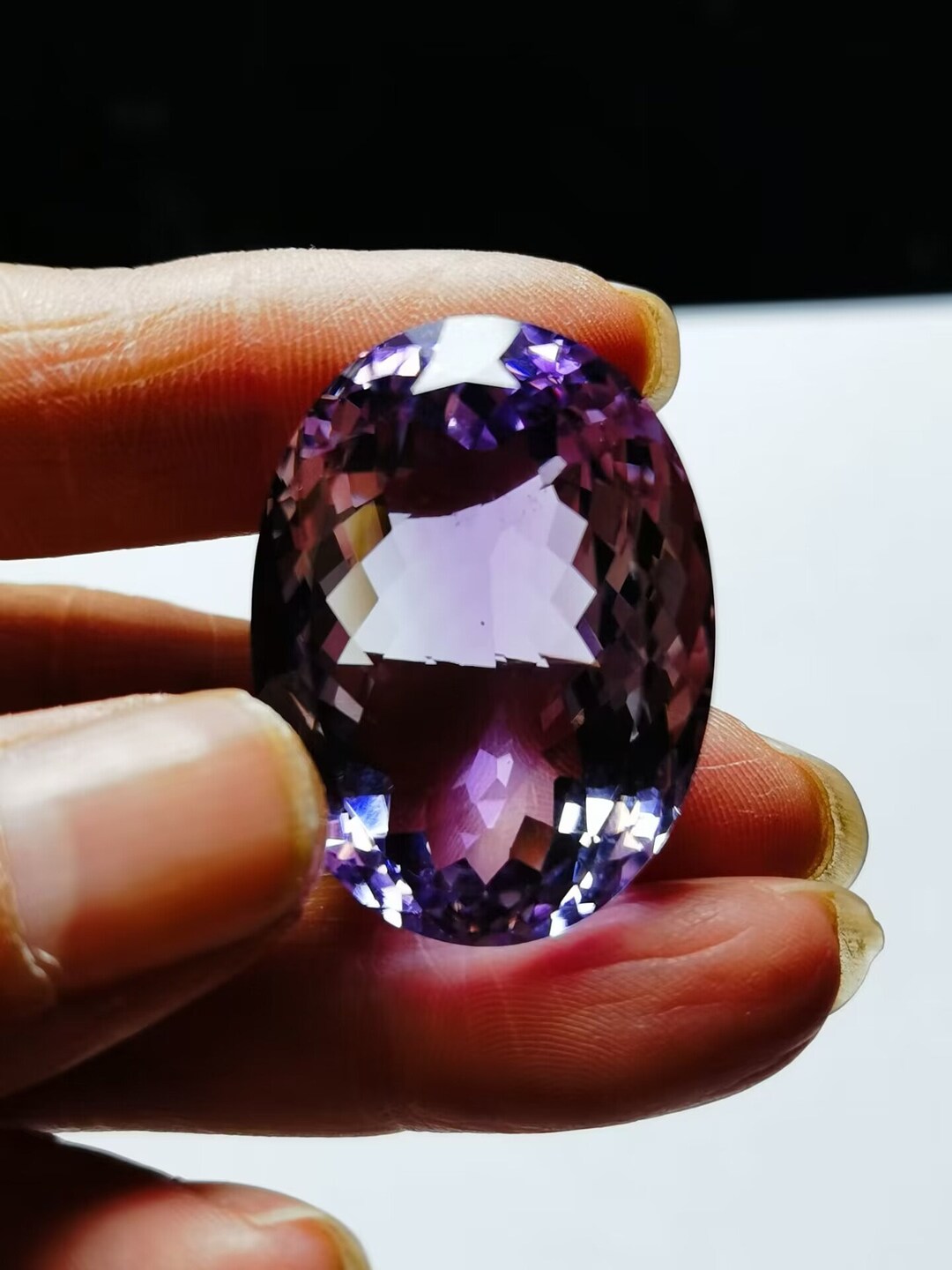 Tibetan High Altitude 99% Clear Purple Amethyst Crystal Quartz 182 Side ...
