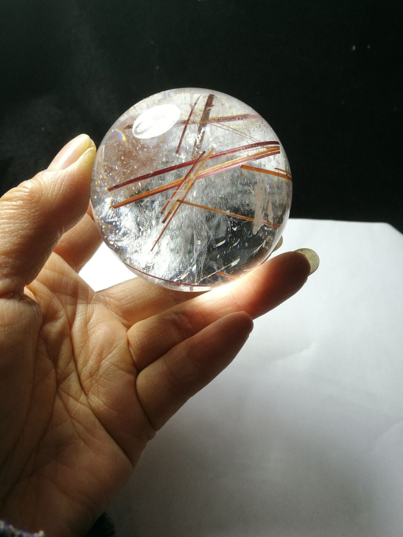 Real Tibet High Altitude Clear Rutilated Crystal Quartz Ball | Etsy