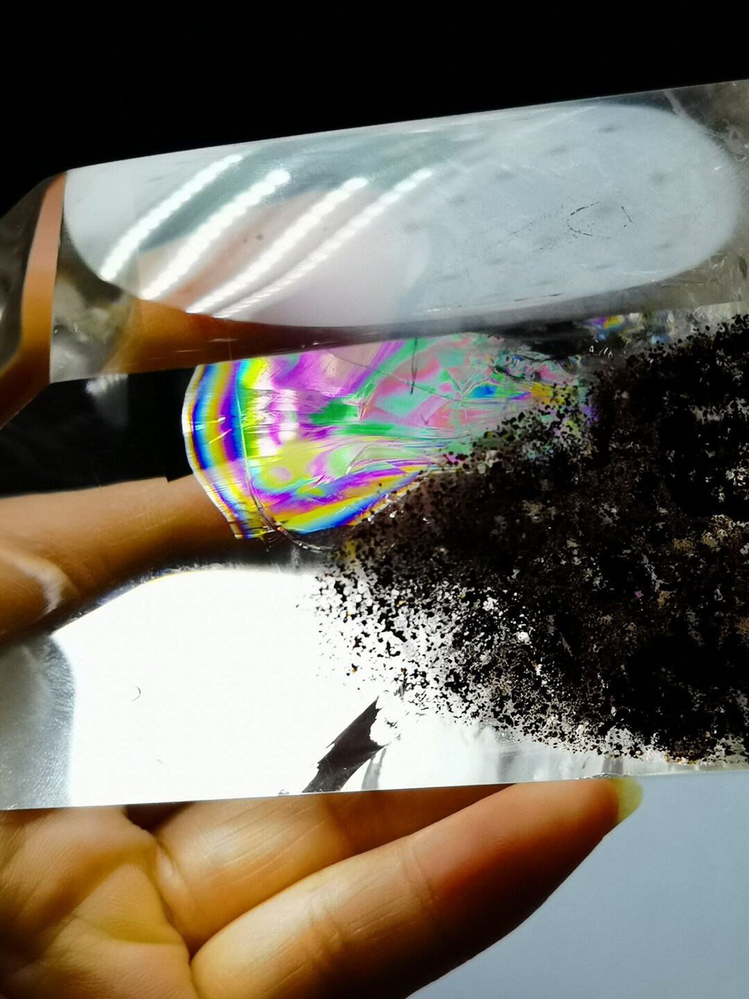 Natural Tibetan High Altitude Clear Rainbow 6 Sided Crystal Quartz ...
