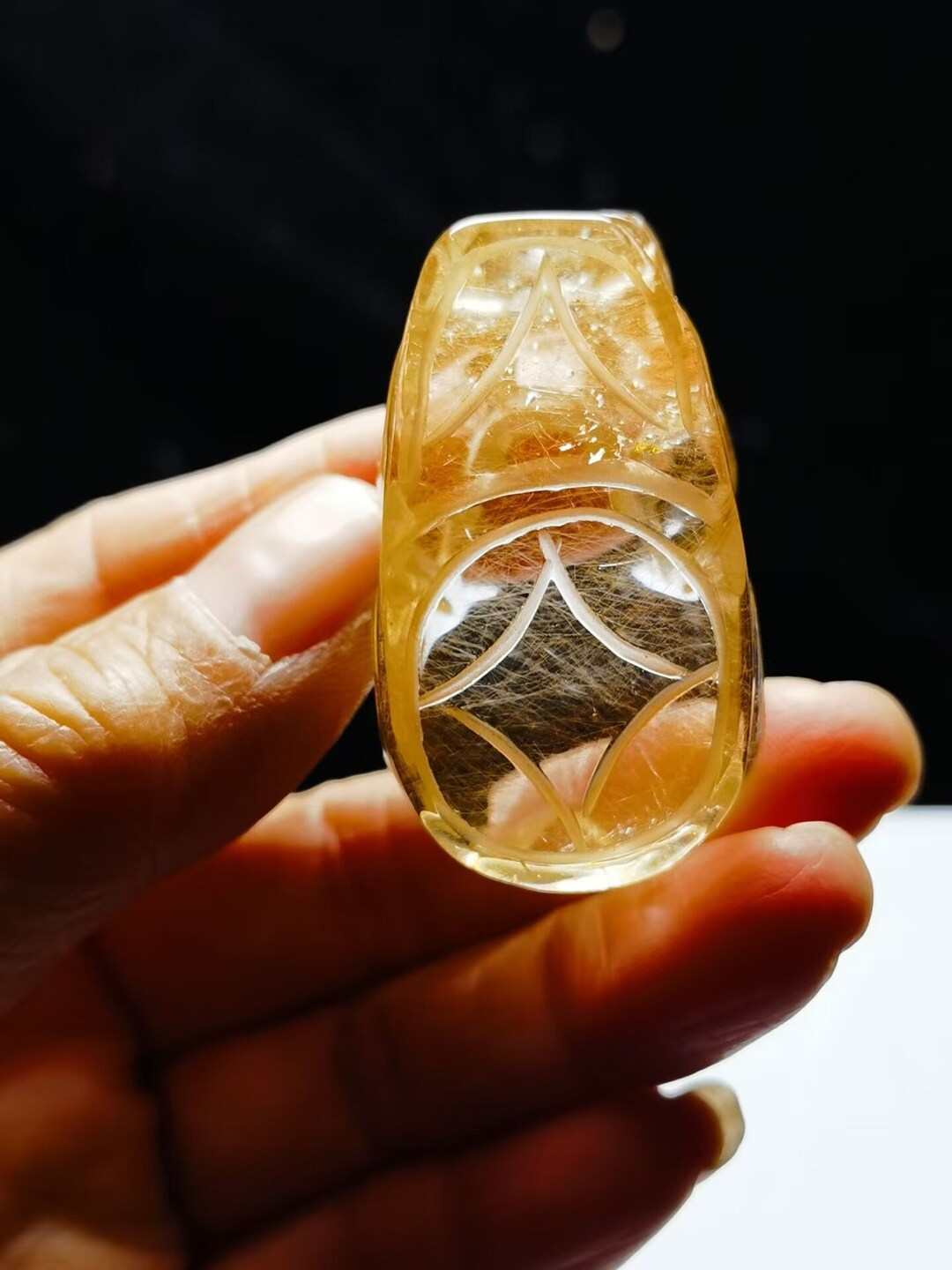 Natural Tibetan High Altitude Clear Gold Crystal Quartz Pixiu Pi Yao ...