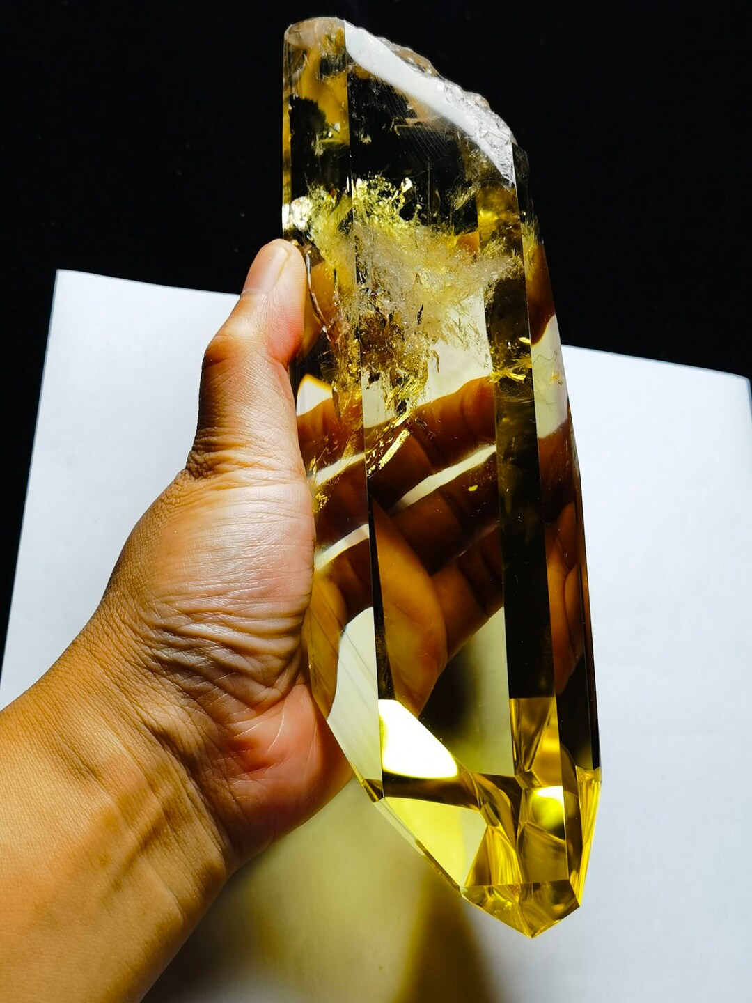 Rare Madagascar Natural Clear Blue Rutile Rainbow Citrine，yellow ...